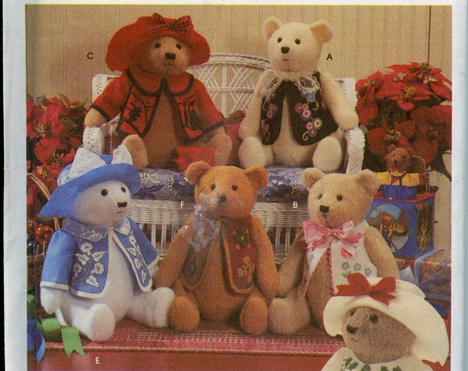 18 Jointed Teddy Bear Sewing Pattern Elaine Heigl Pattern Toy Sewing ...