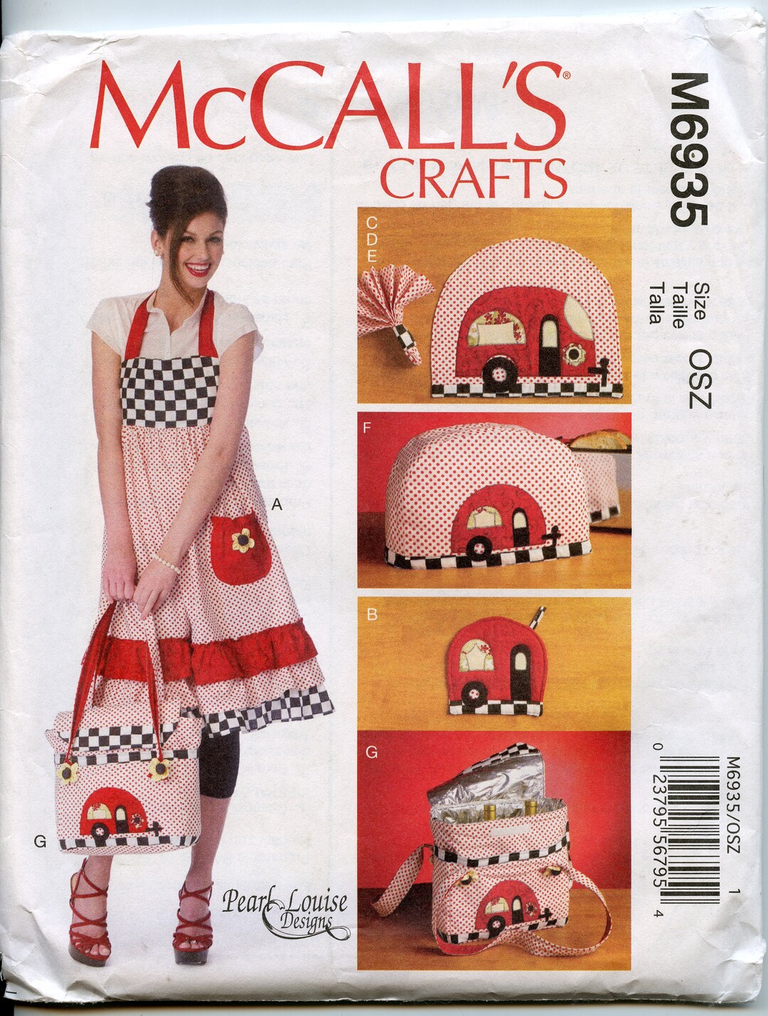 Teardrop Trailer Retro Apron Sewing Pattern Teardrop Trailer Potholder ...