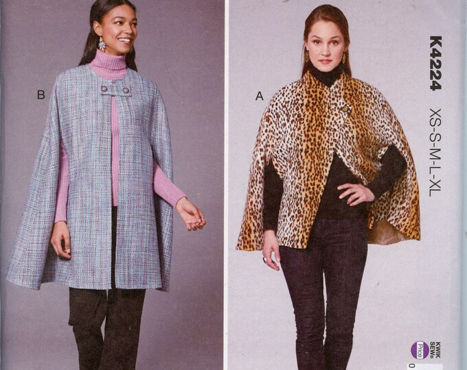 Modern Misses Lined Cape Sewing Pattern - Size XS to XL Bust 31 38 40 ...