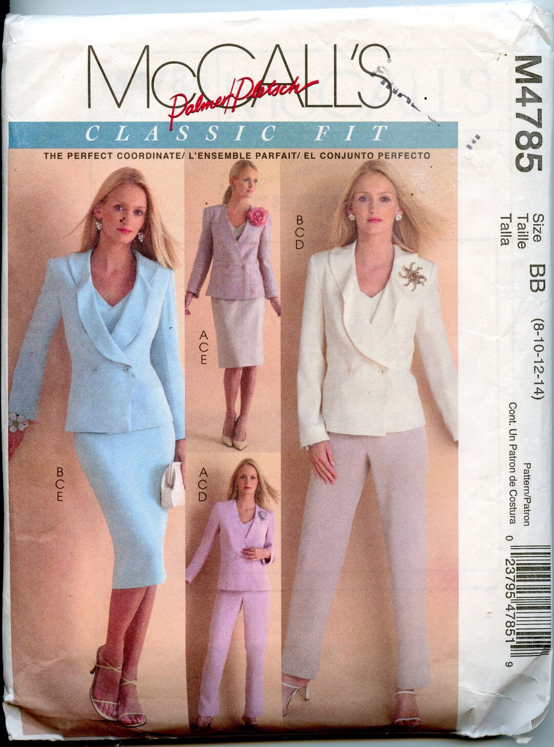 Women's Suit Sewing Pattern - Misses Lined Jacket, Two Piece Sleeves ...