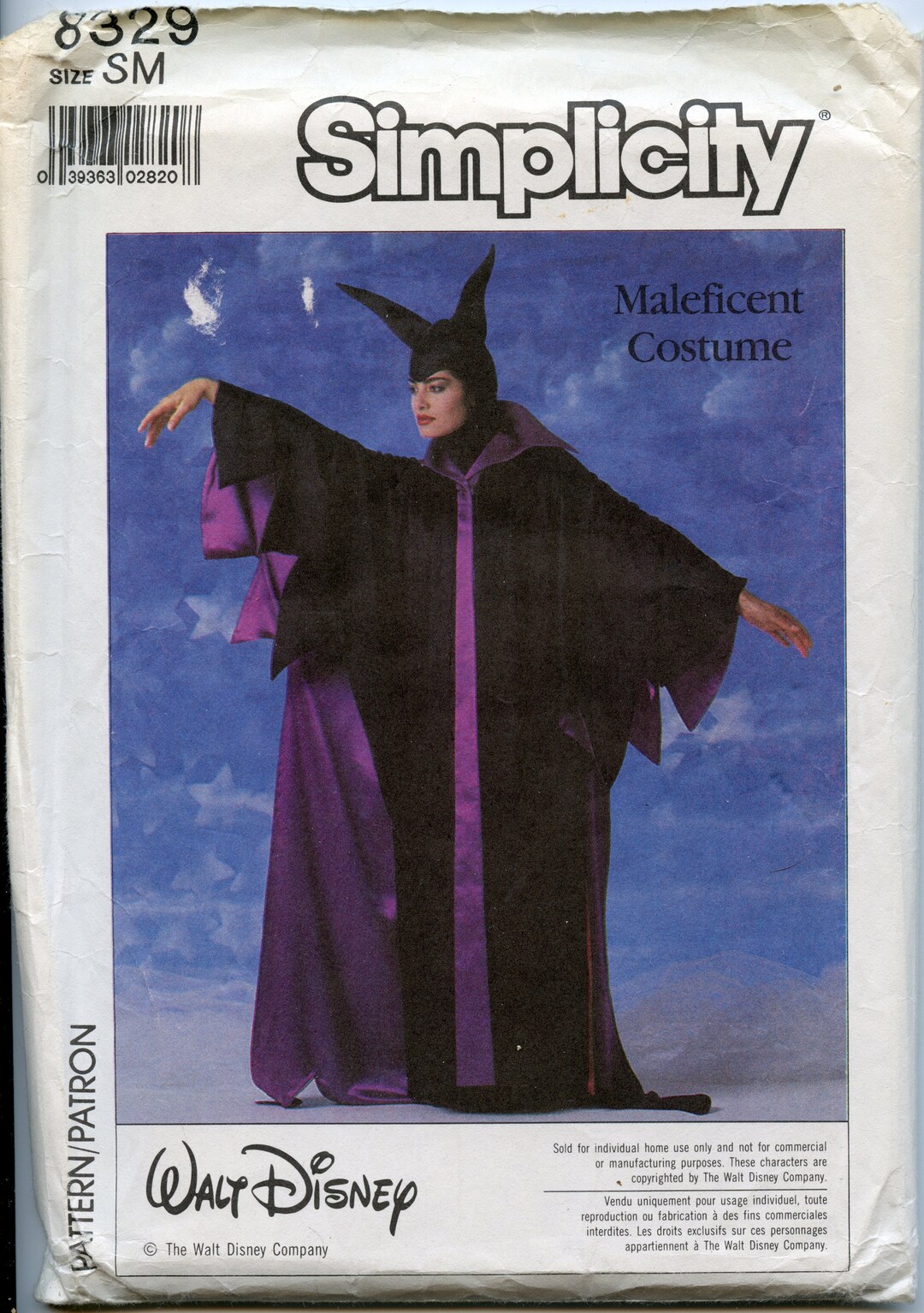 Adult Maleficent Costume Sewing Pattern Disney Halloween Costumes Size ...