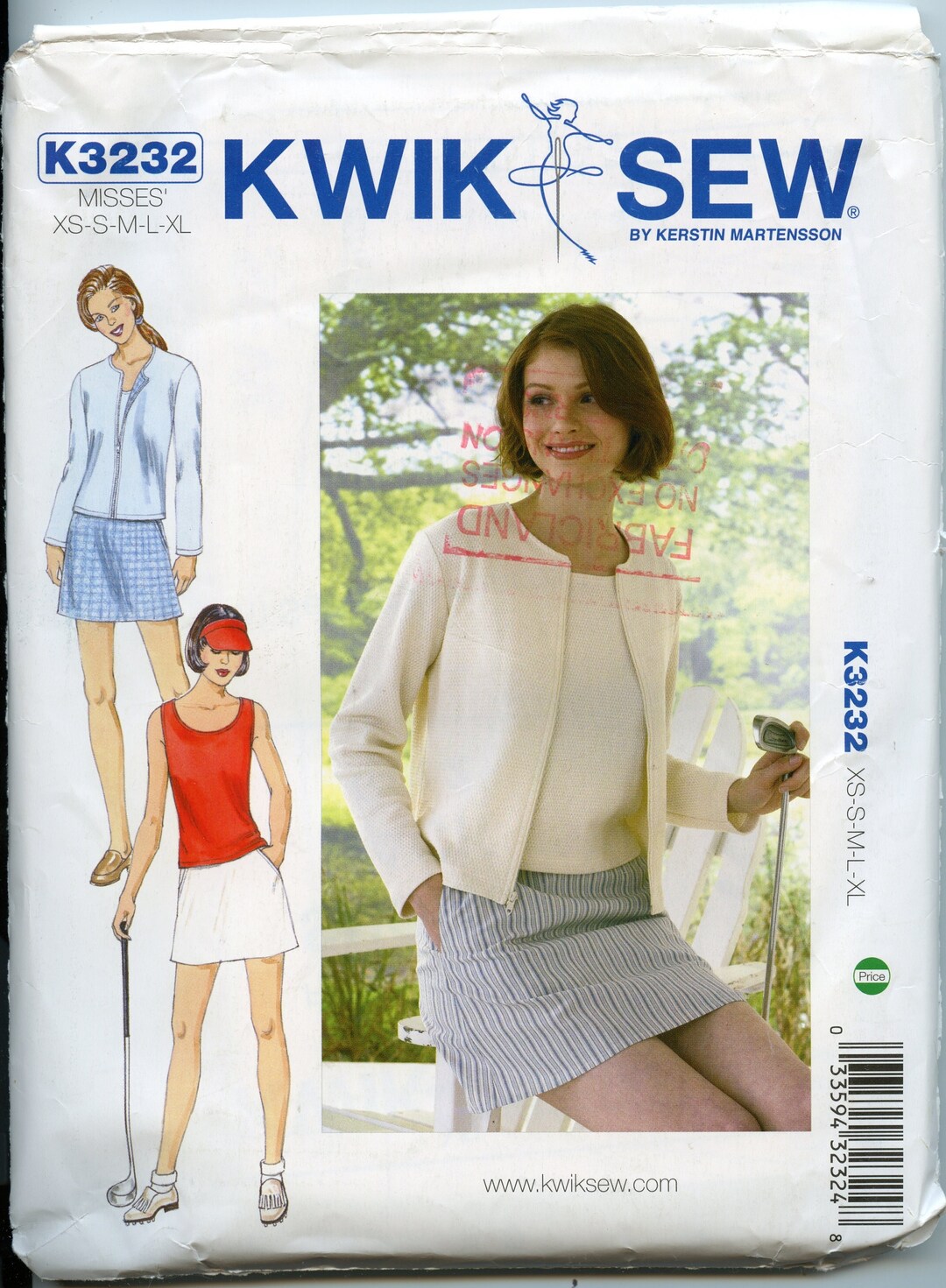 Misses Skort Sewing Pattern Sporty Tank Top, Zip Cardigan Pattern ...