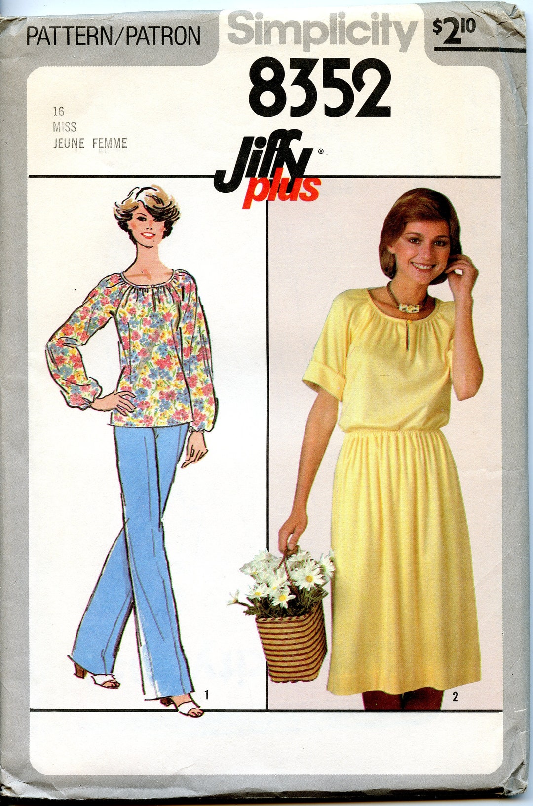 Jiffy Wide Neck Dress Sewing Pattern Jiffy Plus, Top, Skirt and Pants ...