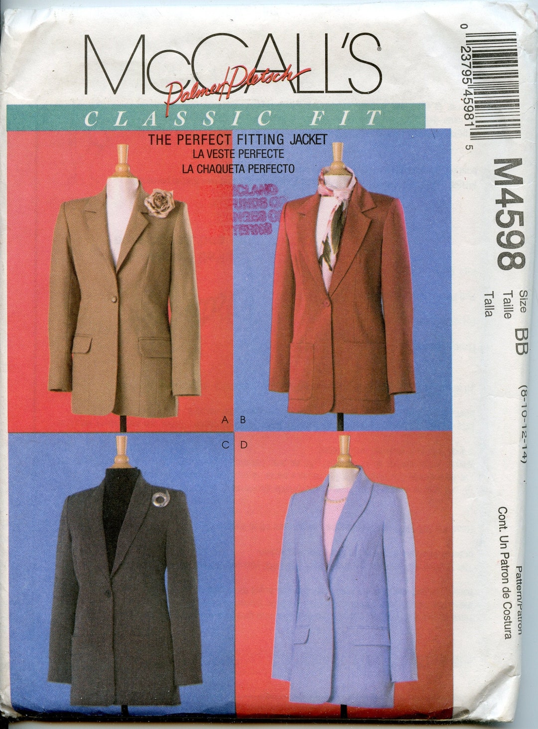 Womans Classic Fit Jacket Sewing Pattern Fitted Jacket - Etsy