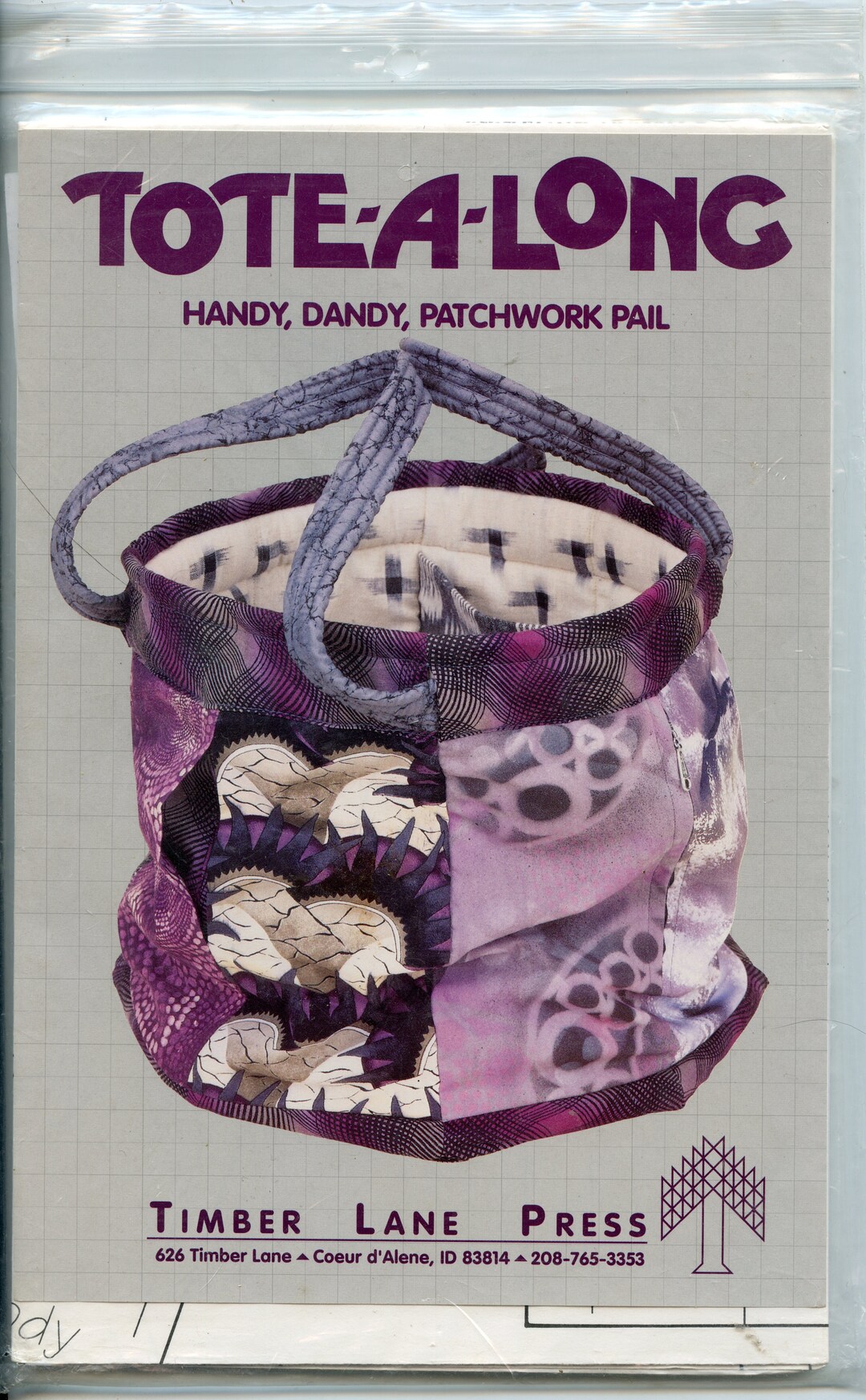 Handy Dandy Patchwork Pail Bag Sewing Pattern by Timber Lane Press Tote ...
