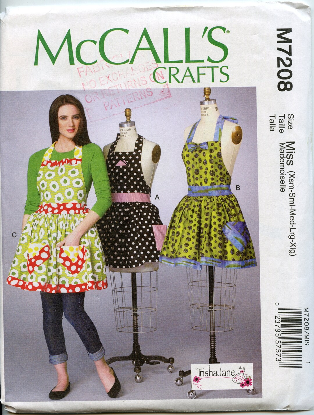 Trisha Jane Designer Apron Sewing Pattern Apron With Detachable 