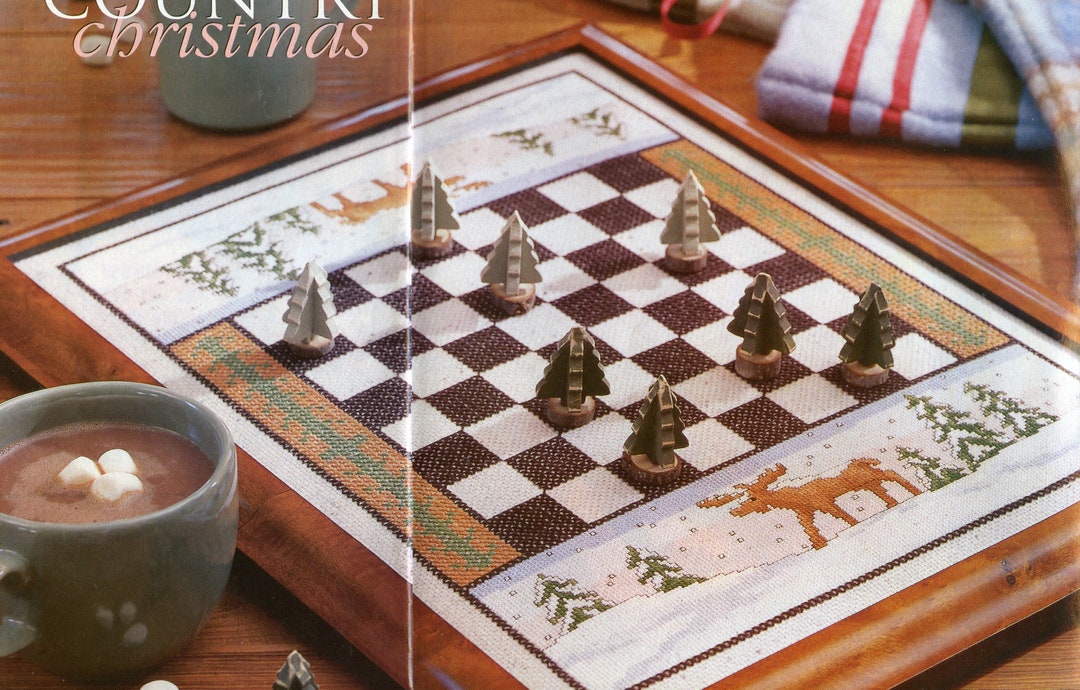 Christmas Checkerboard Cross Stitch Pattern Christmas Moose - Etsy