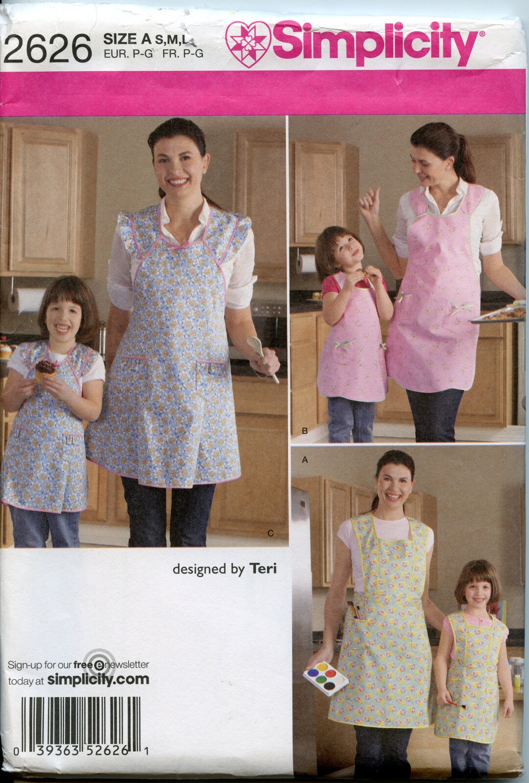 Mother and Daughter Apron Sewing Pattern Simplicity 2626 UNCUT - Etsy