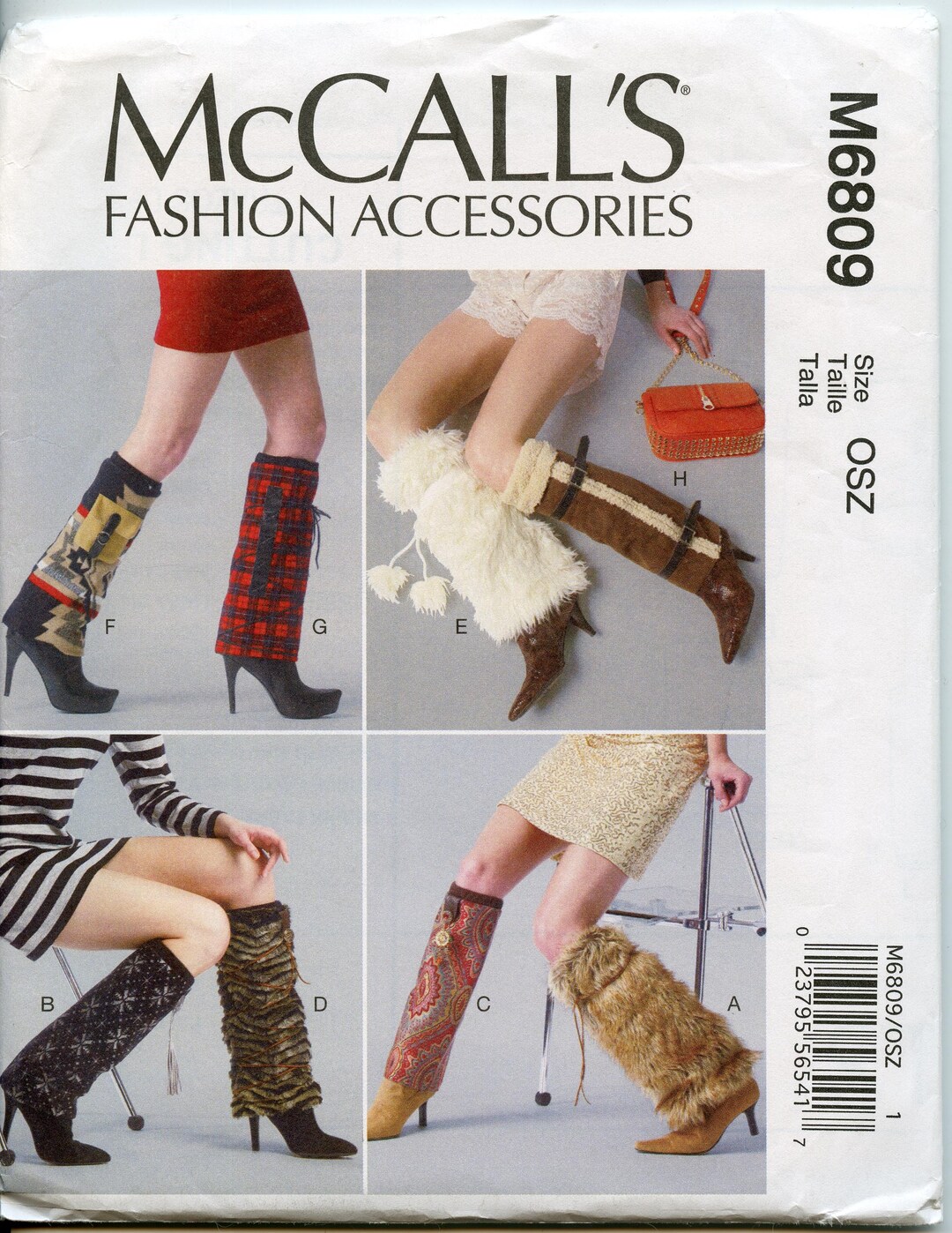 Boot Wrap Sewing Pattern Lined, Back Zipper and Contrast Casing ...