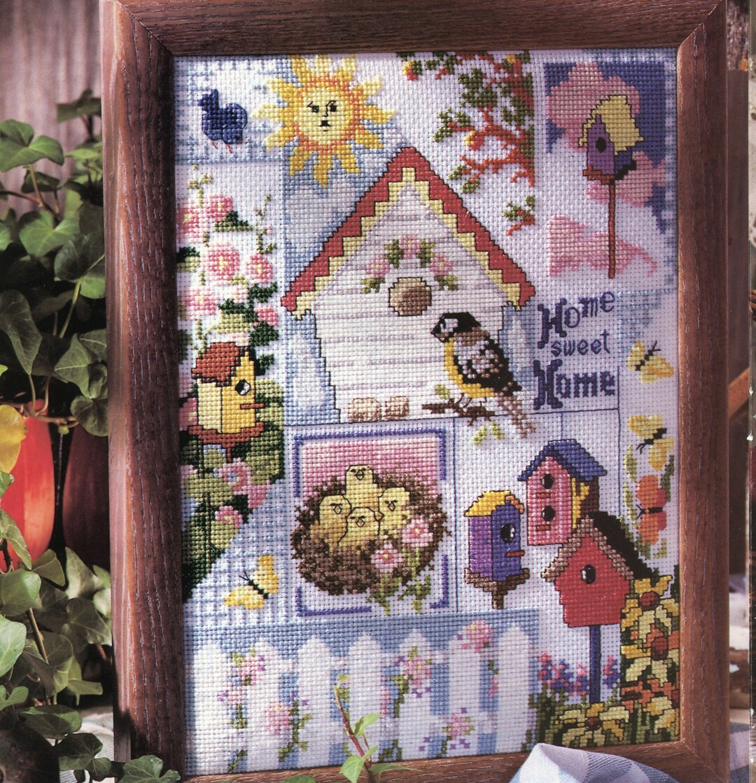 Patchwork Birdhouse Cross Stitch Pattern Rustic Country Sampler - Etsy