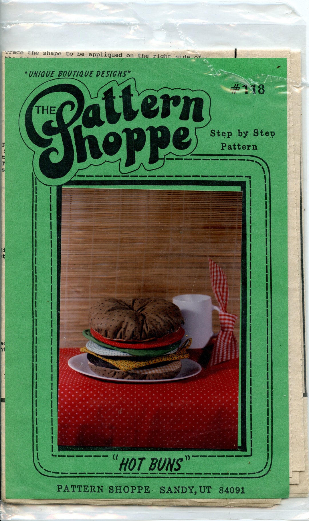 Hot Buns Hamburger Sewing Pattern the Pattern Shoppe 118 - Etsy