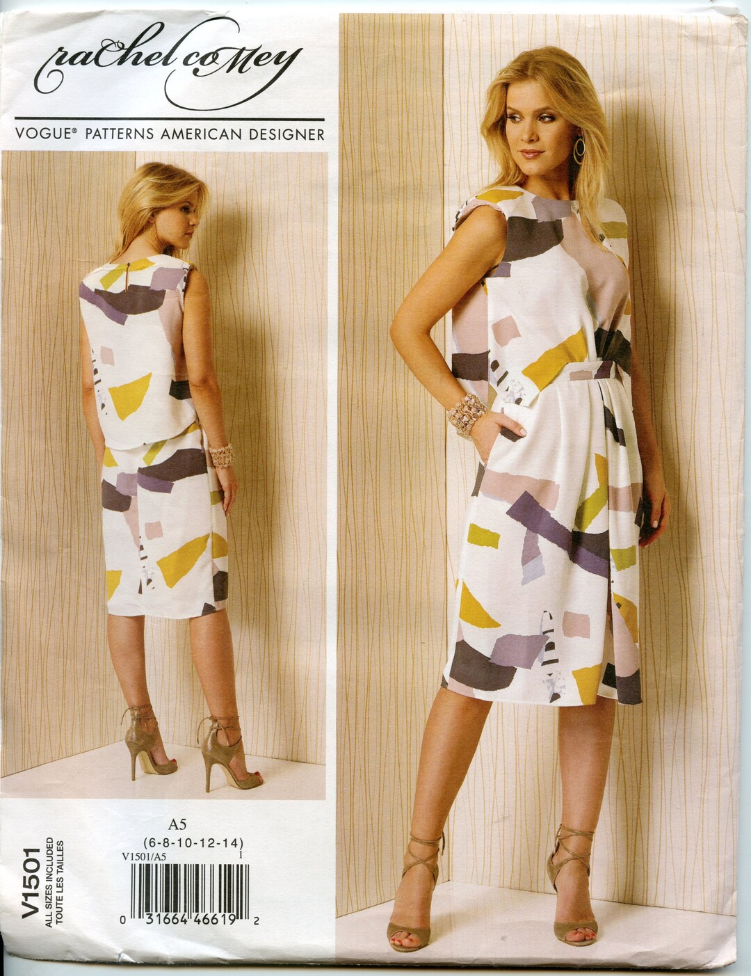 Rachel Comey Easy Loose Fit Dress Sewing Pattern Shaped, Front Pleat ...