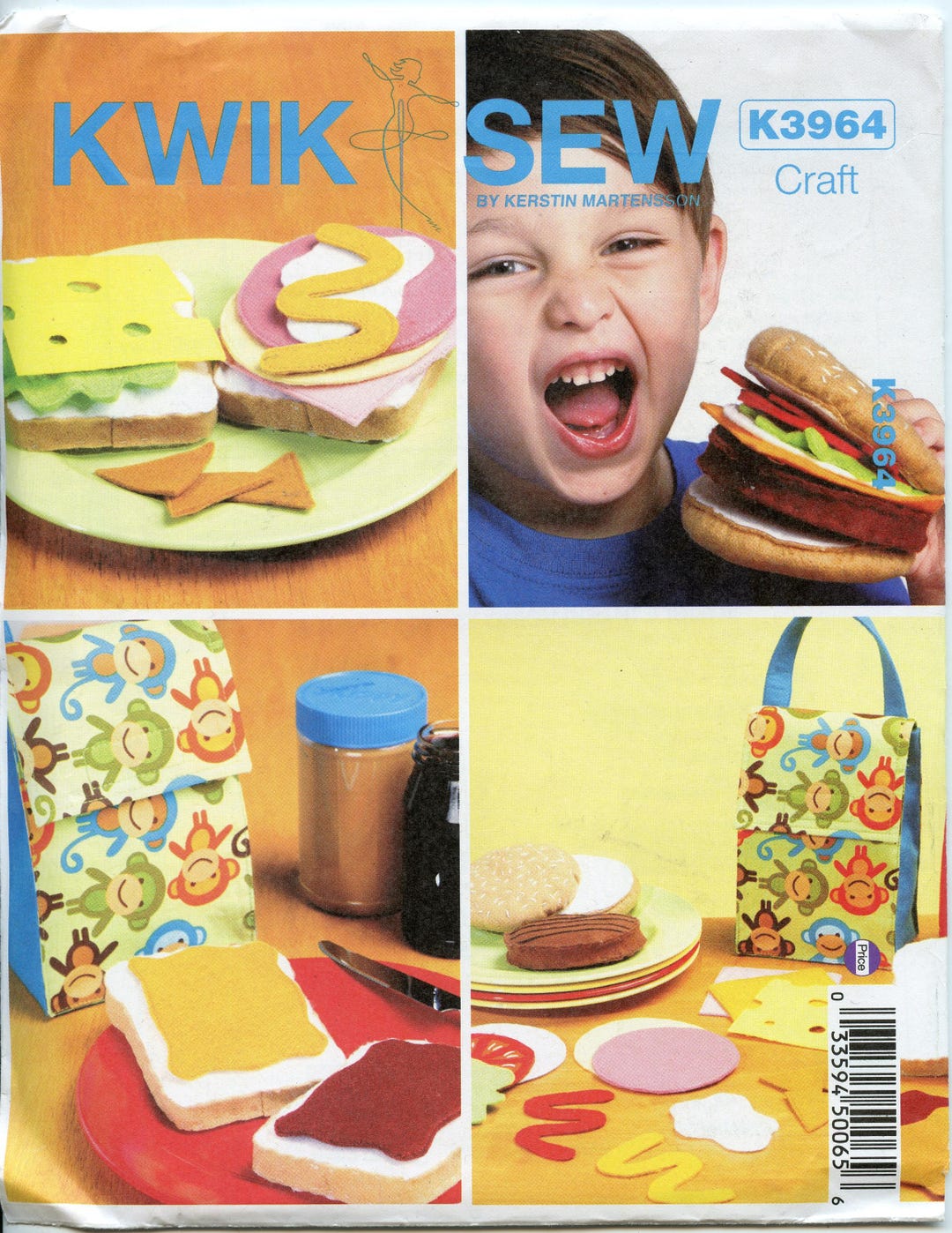 Play Food Sewing Pattern Kwik Sew 3964 UNCUT - Etsy