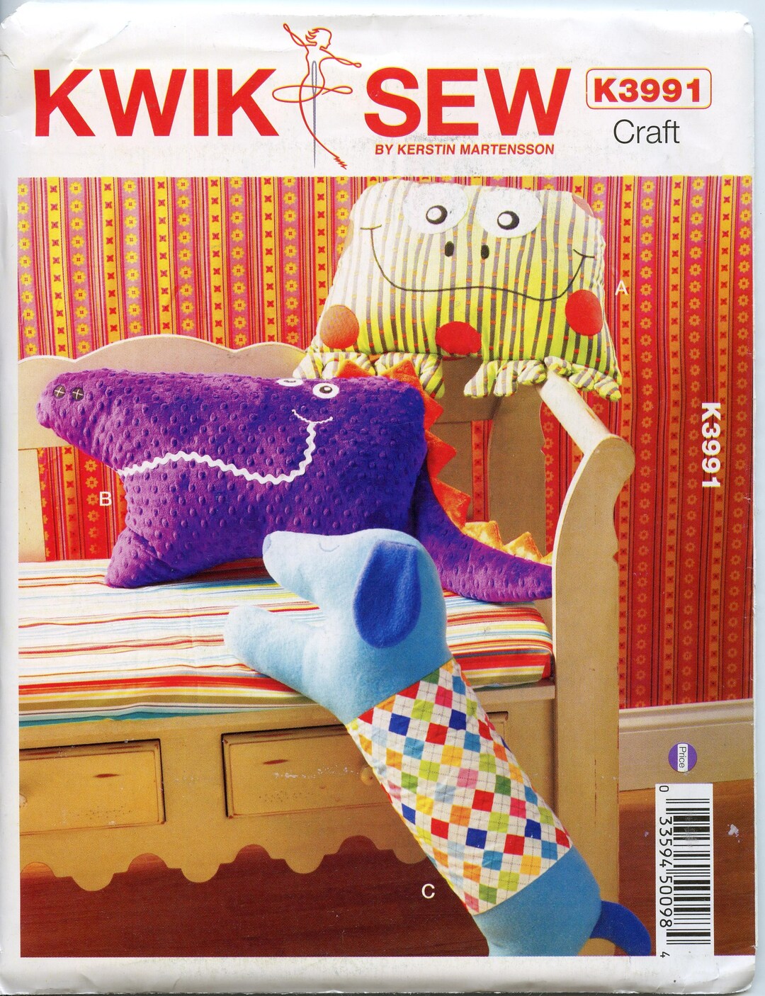 Wacky Kids Room Pillow Sewing Pattern Monster Shaped Pillow Pattern ...
