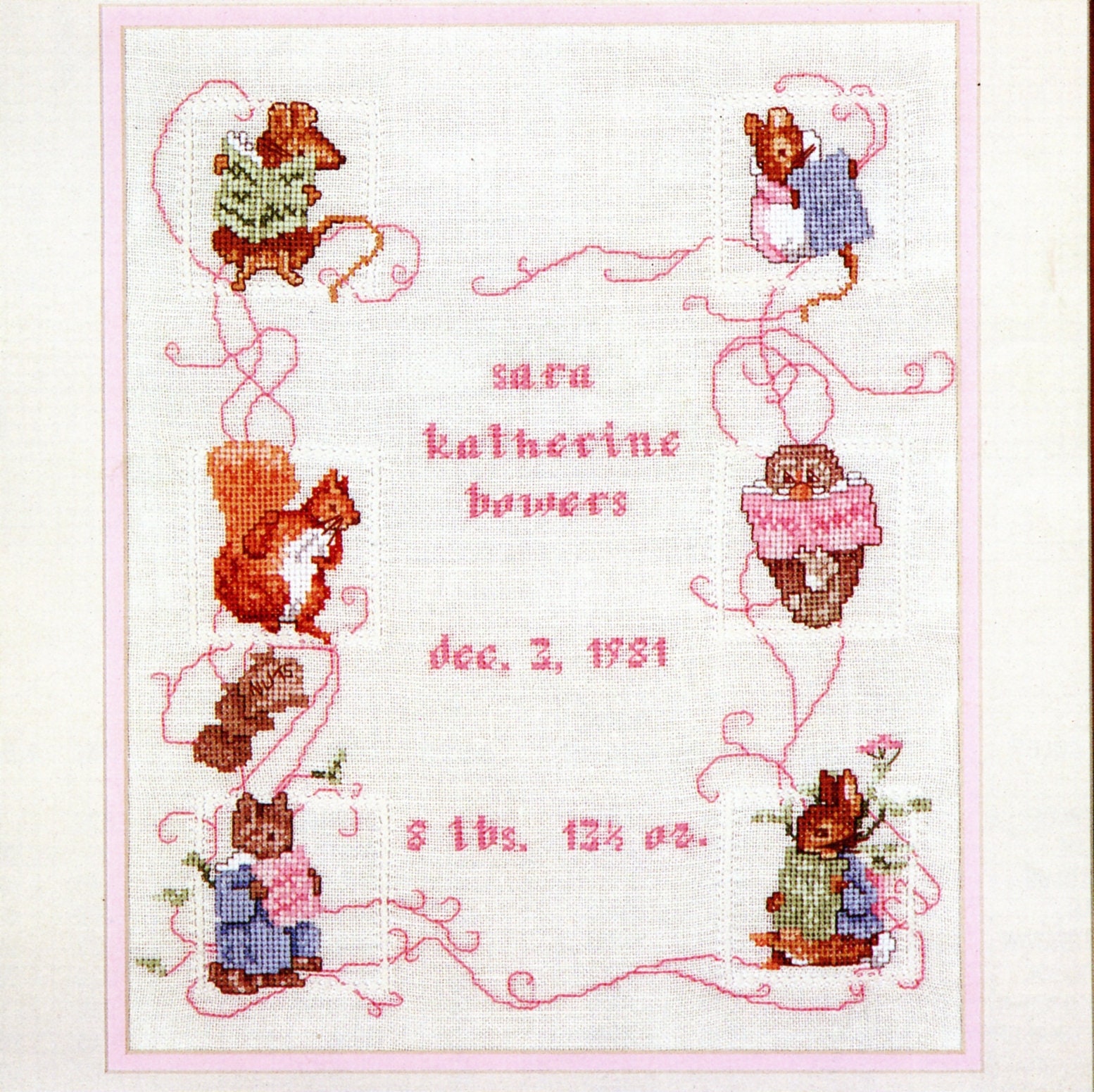 Beatrix Potter Birth Sampler II Cross stitch pattern | Etsy