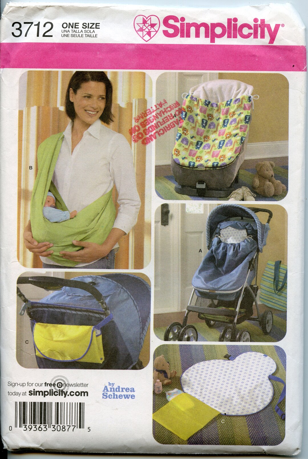 Baby Sling Sewing Pattern Travel Changing Pad Pattern, Stoller Bunting ...