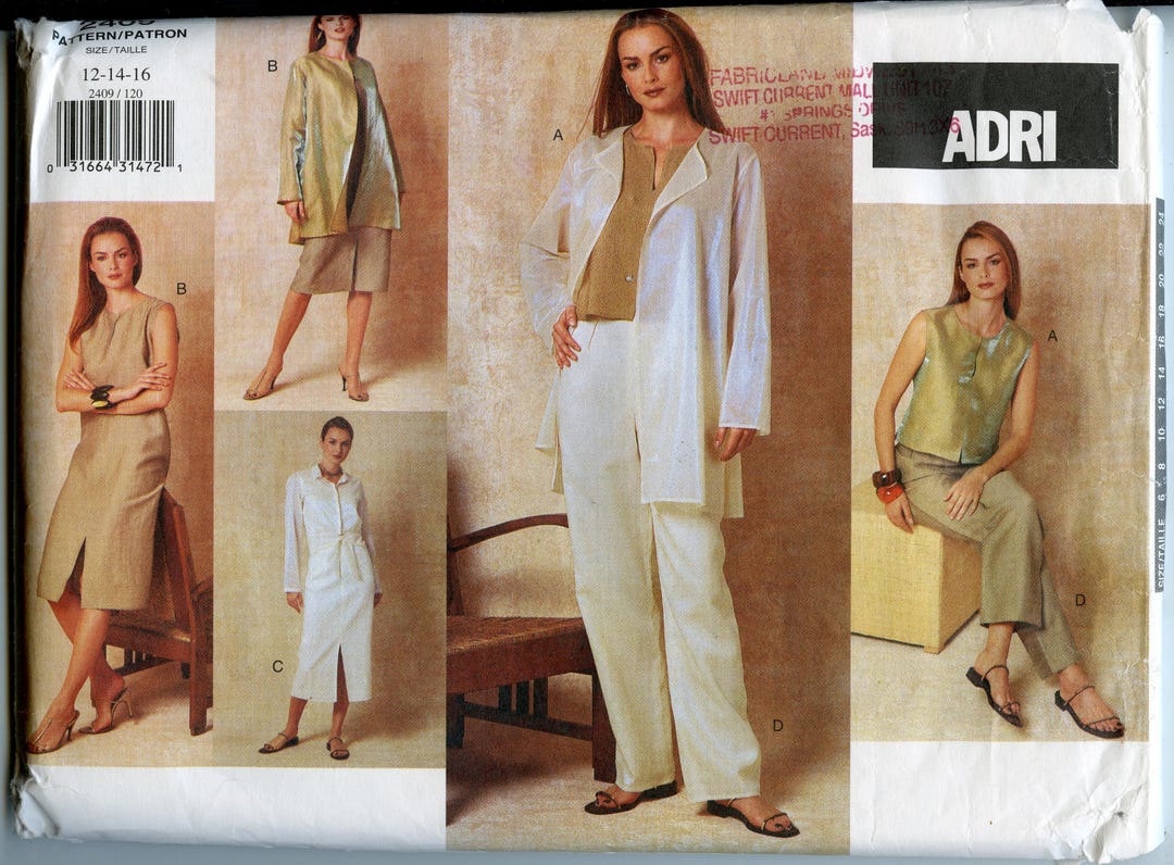 Y2K Ardi Wardrobe Sewing Pattern Loose Fit Jacket, Shirt, Dress, Top ...