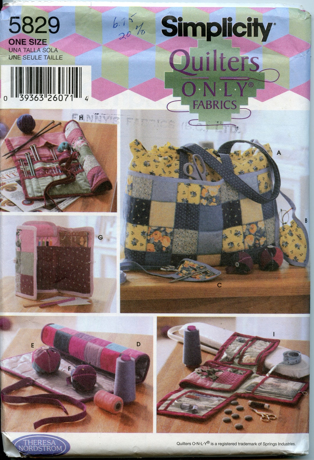 Quilted Tote Bag Sewing Pattern Folding Craft Organizer Sewing Pattern ...