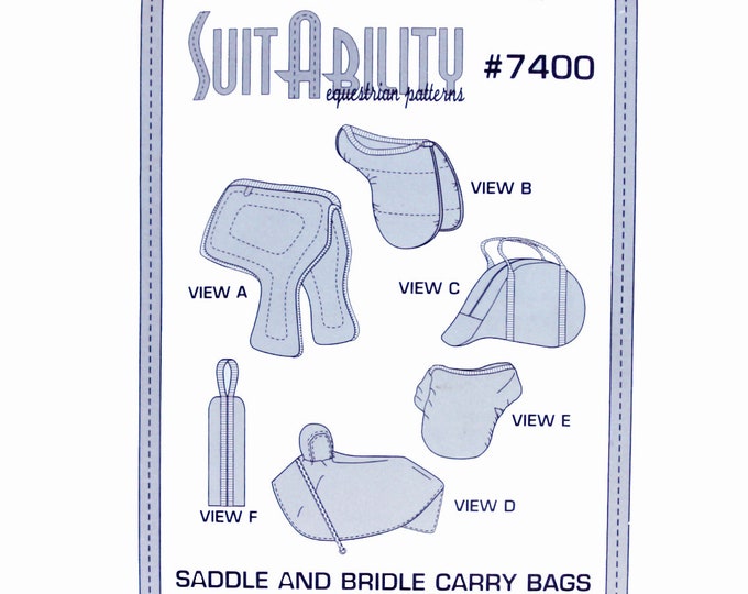 Horse Saddle Sewing Pattern - Saddle and Bridle Carry Bag, Saddle Cover ...
