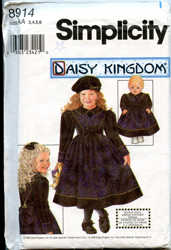 Daisy Kingdom Dress Sewing Pattern Sizes 3 4 5 6 Simplicity - Etsy