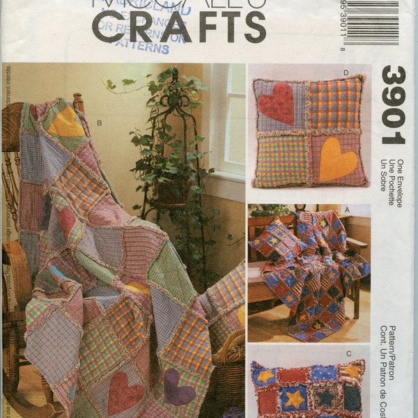 Rag Quilt Pillow - Etsy