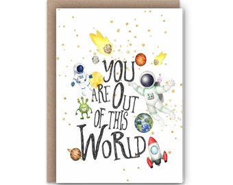 Out of This World Birthday Card - Etsy