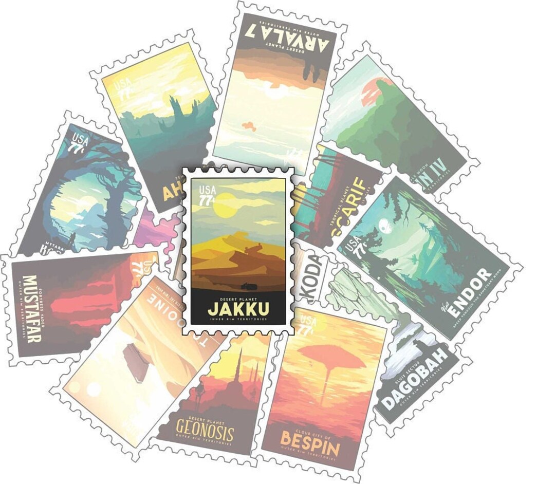 Star Wars Planets Jakku Vinyl Sticker Pack Water Bottle, Car, Laptop ...