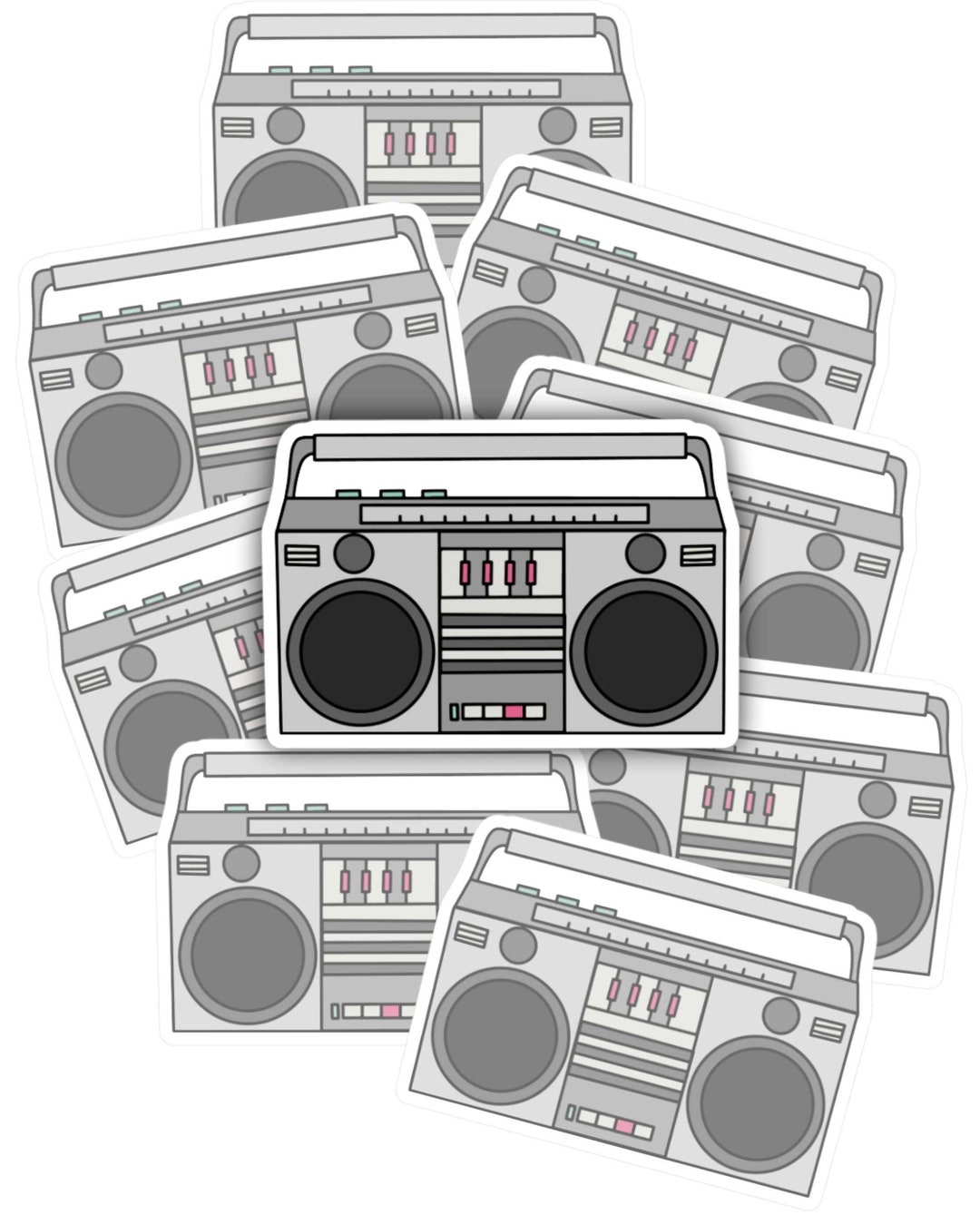 Stereo | Vinyl Sticker | 90's Kid | Water Bottle, Laptop, Notebook ...