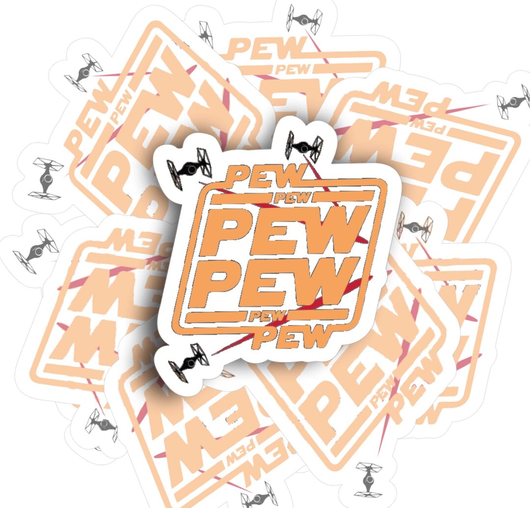 Pew Pew Pew | Star Wars | Vinyl Sticker | Luke Skywalker | Water Bottle ...