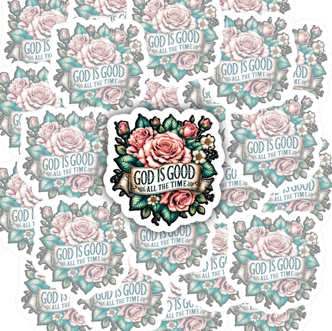 God is Good | Christian | Vinyl Sticker | Water Bottle, Laptop ...