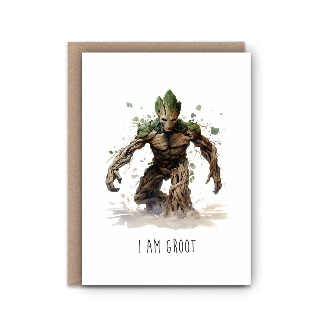 Groot | Happy Birthday | Marvel | Birthday Card | Marvel | Blank Cards ...