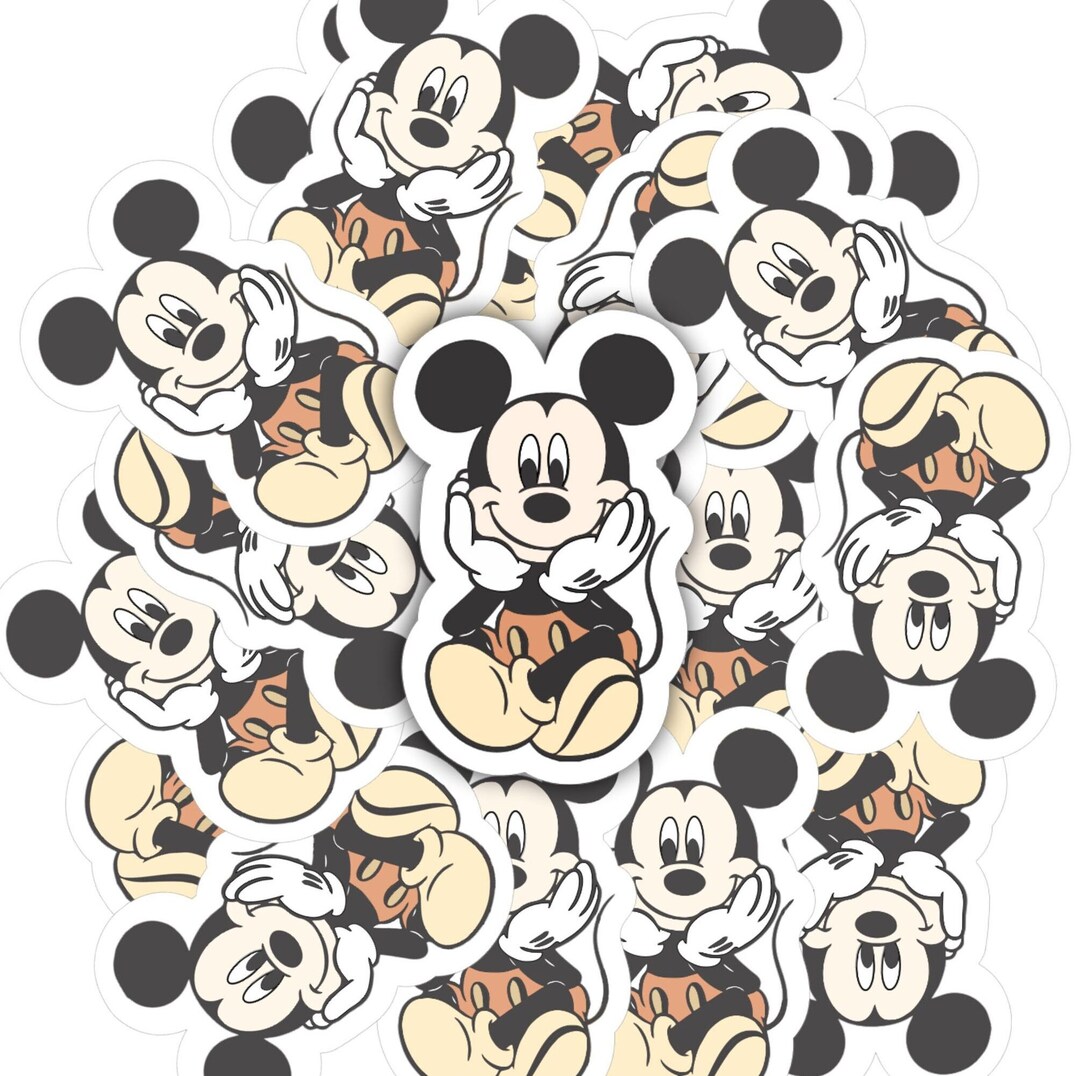 Mickey Mouse | Vinyl Sticker | Cute Mickey | Water Bottle, Car, Laptop ...