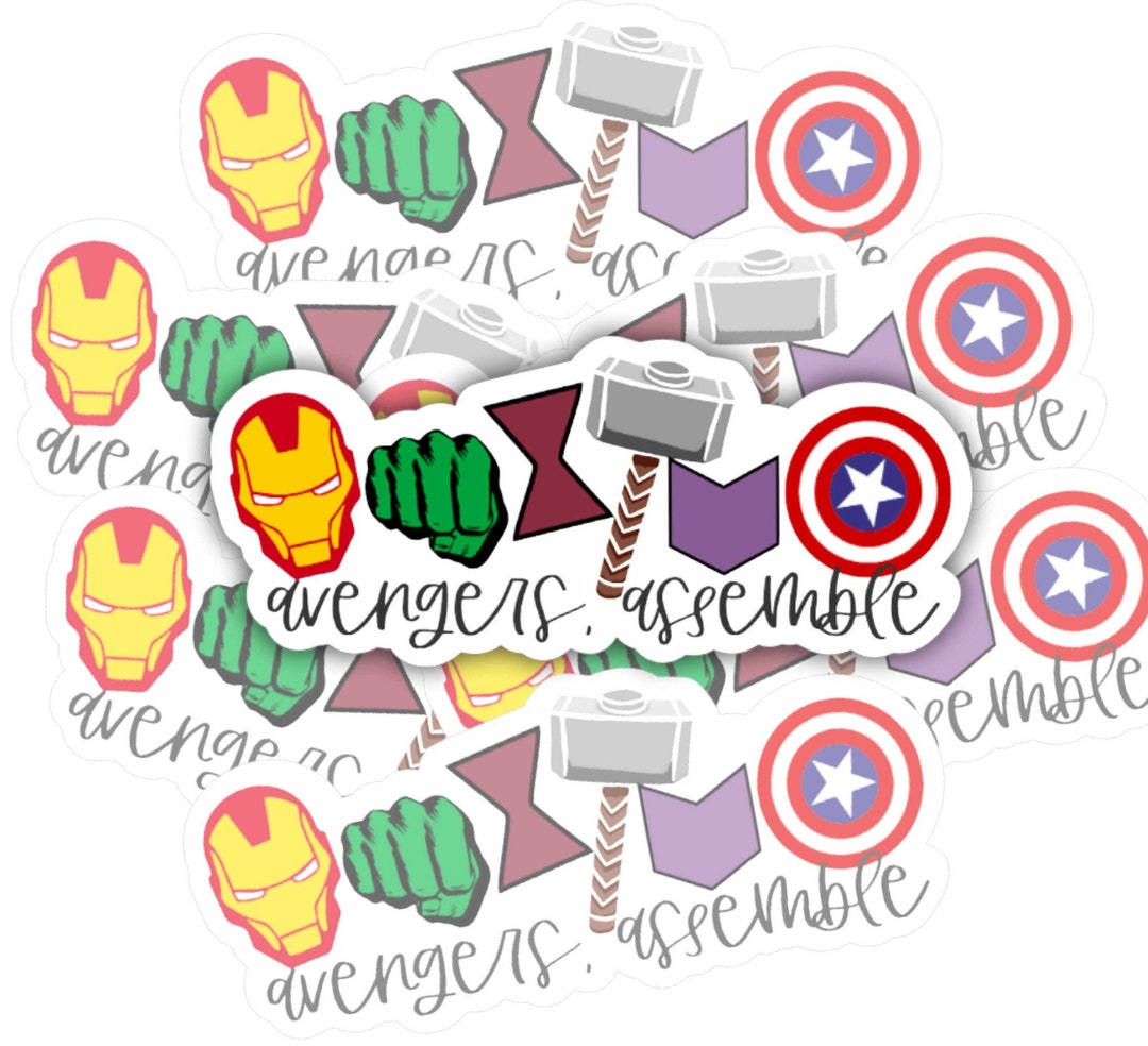 Avengers Assemble | Captain America | Matte Vinyl Sticker | Iron Dude ...