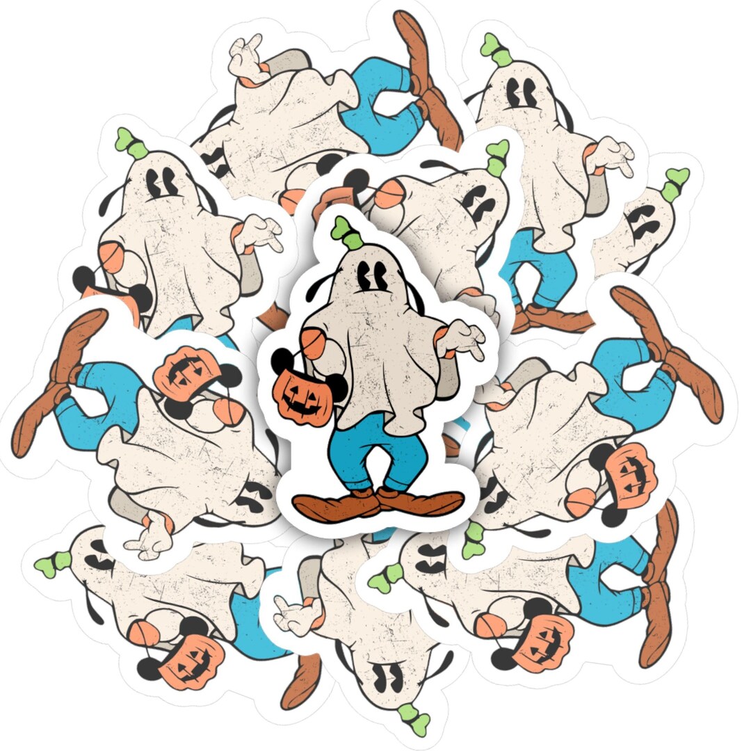 Goofy Ghost Disney Halloween Vinyl Sticker Water Bottle, Laptop ...