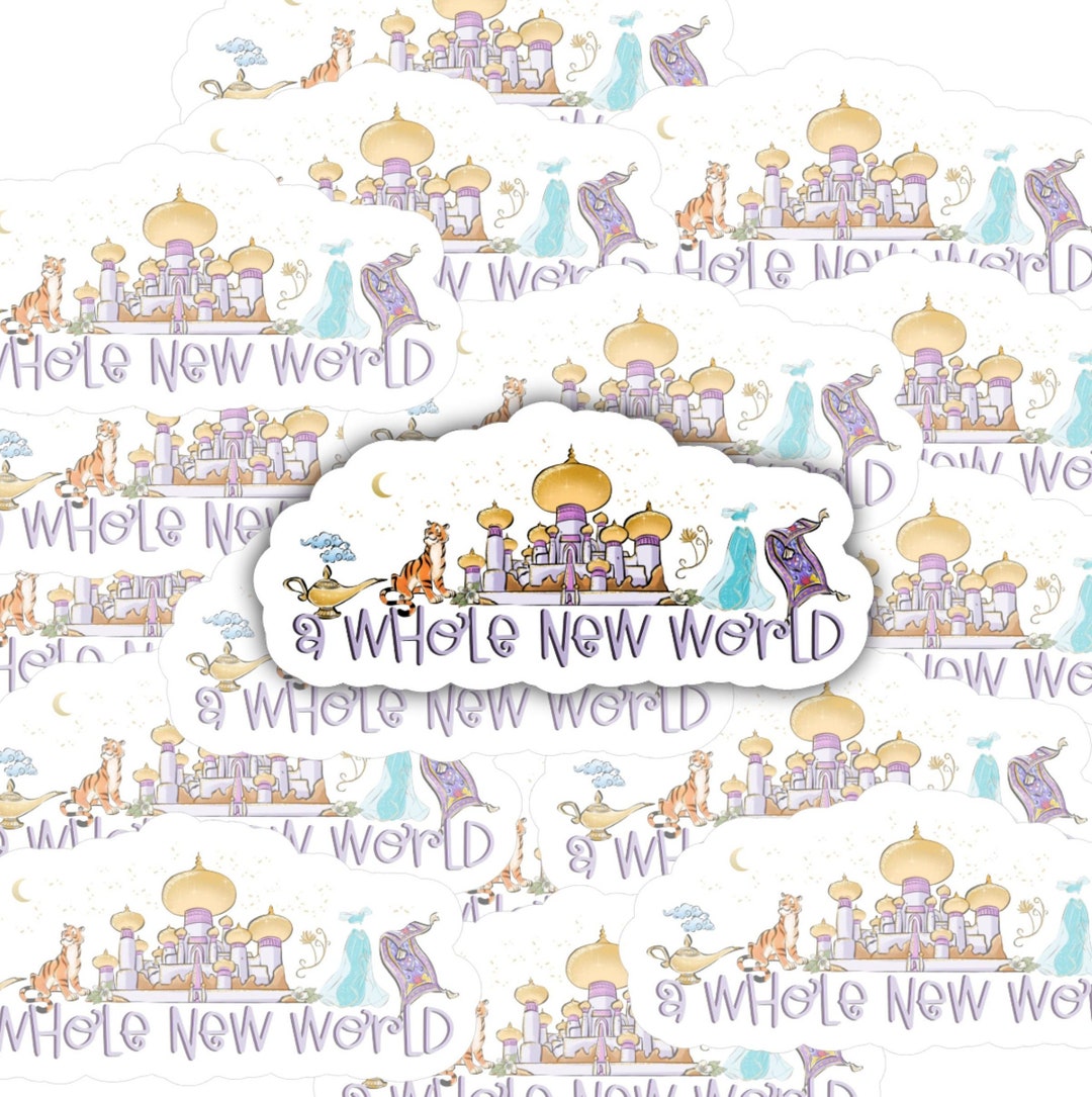 A Whole New World | Vinyl Sticker | Jasmine | Water Bottle, Car, Laptop ...