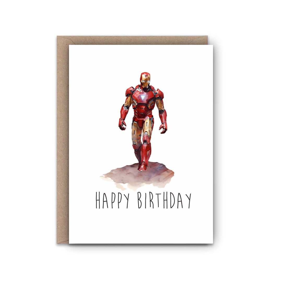 Happy Birthday | Iron Man | Birthday Card | Marvel | Blank Cards ...