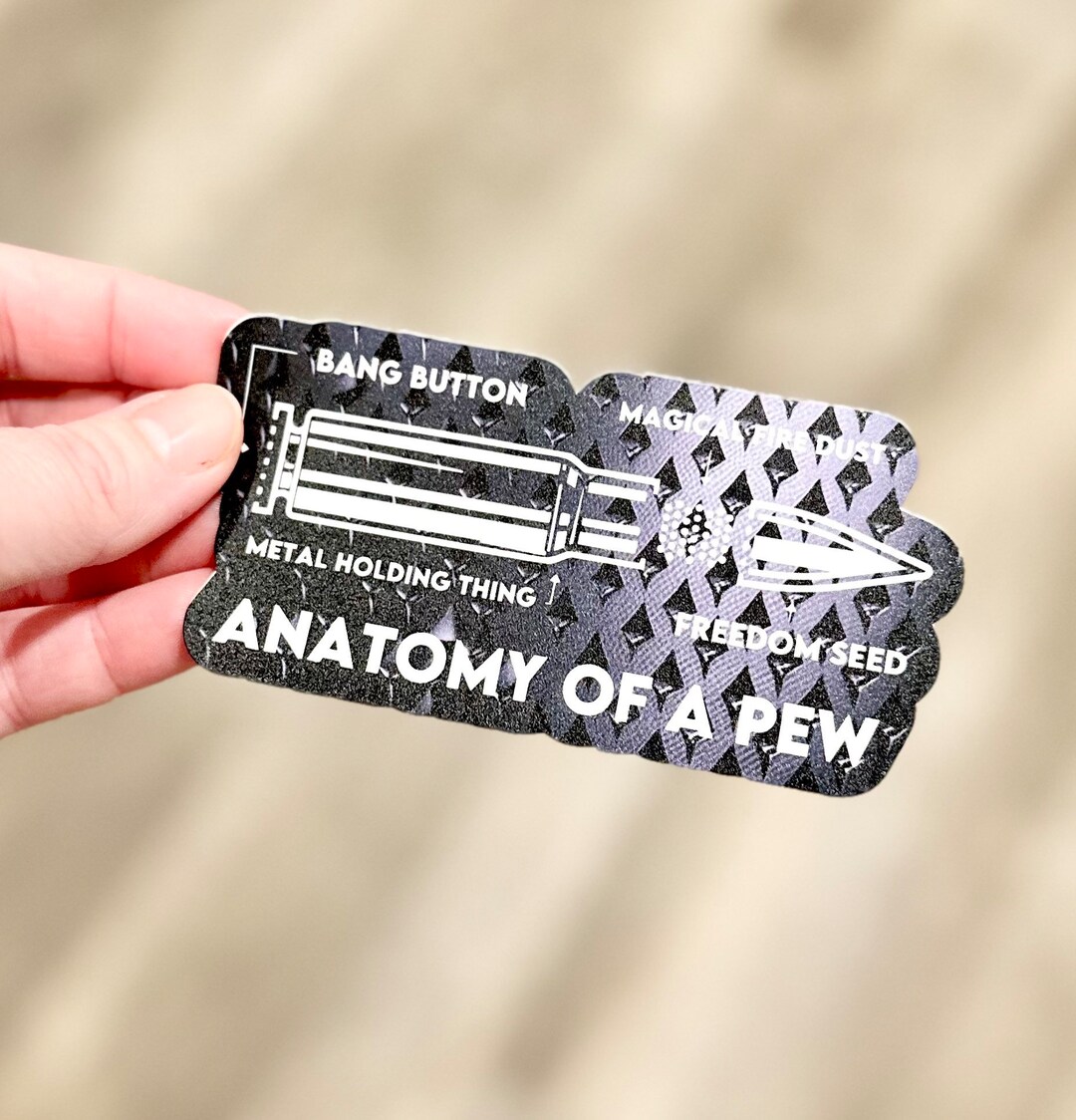 Anatomy of a Pew Vinyl Sticker Pew Diagram Sticker Water - Etsy