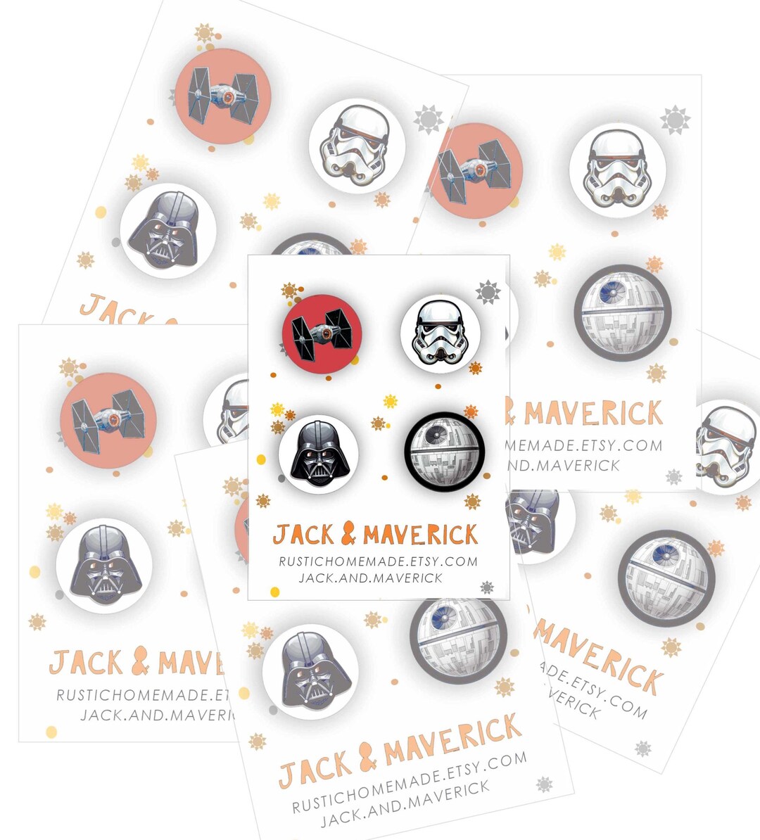 Star Wars | Darth Vader | 4 Button Pin Set | Darkside | Disney | Button ...
