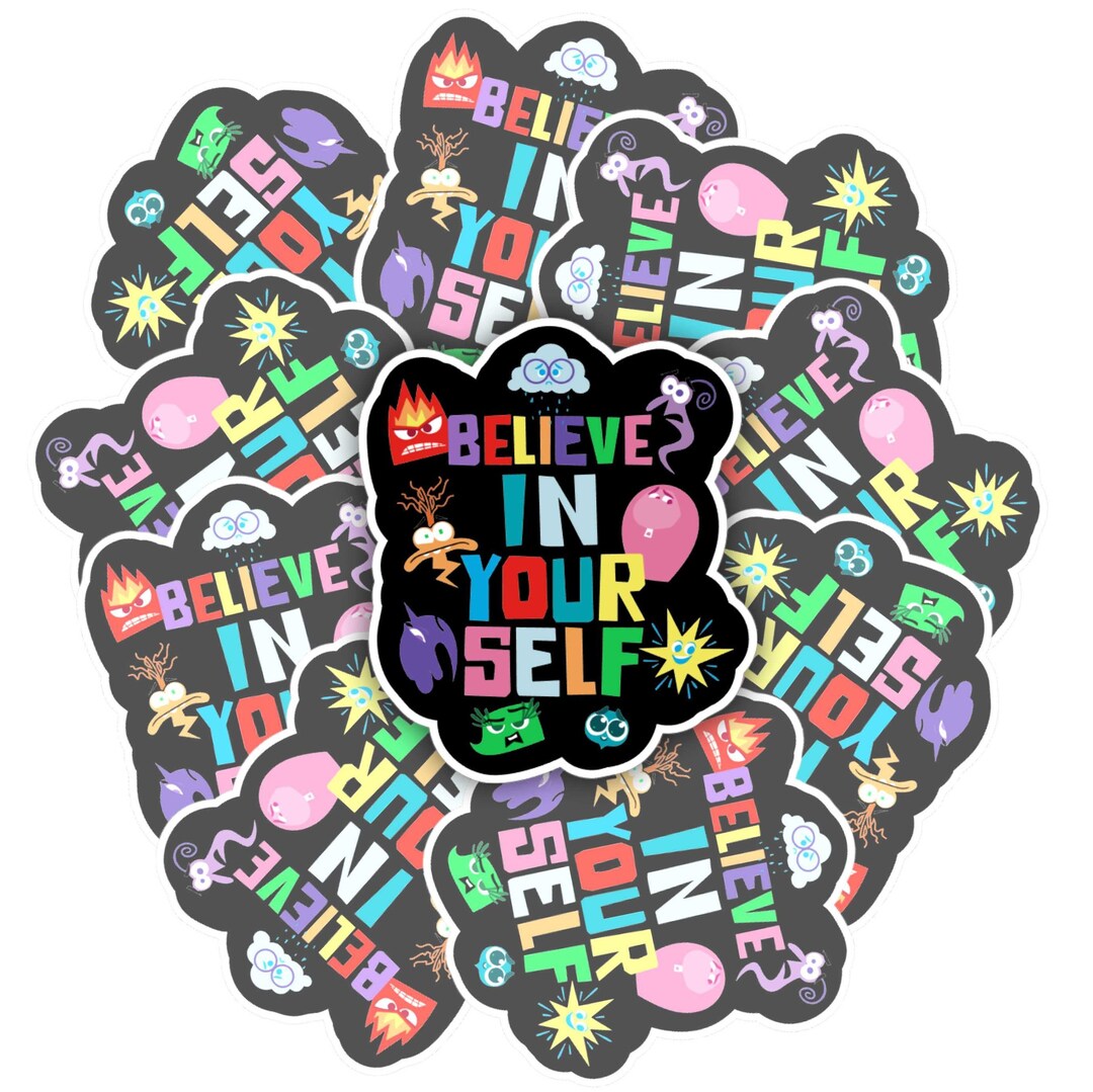 Believe in Yourself | Vinyl Sticker | Inside Out 2 | Water Bottle ...