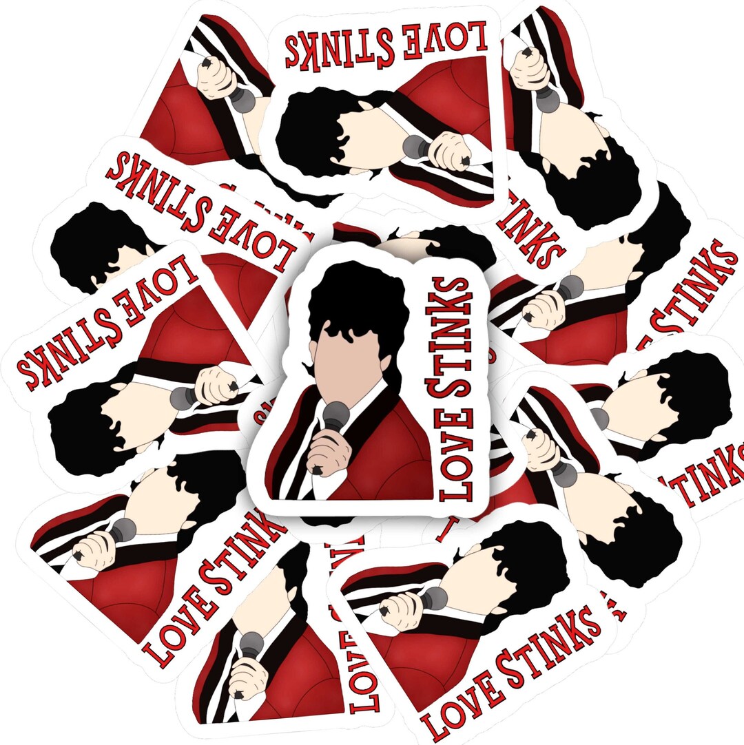 Love Stinks | Vinyl Sticker | Wedding Singer | Water Bottle, Laptop ...