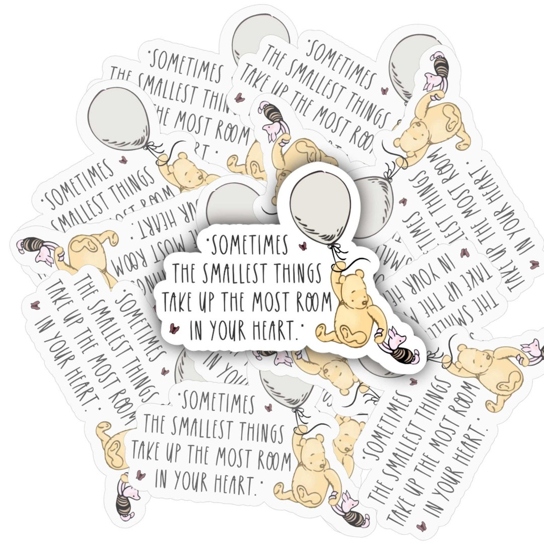 The Smallest Things | Vinyl Sticker | Pooh | Water Bottle, Laptop ...