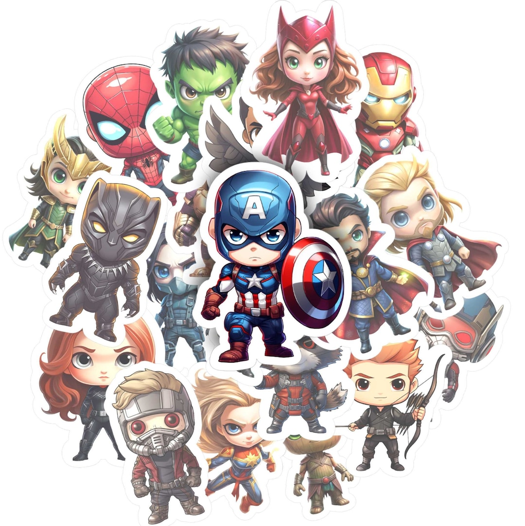 Avengers Characters | Captain America | Matte Vinyl Sticker | Magnet ...