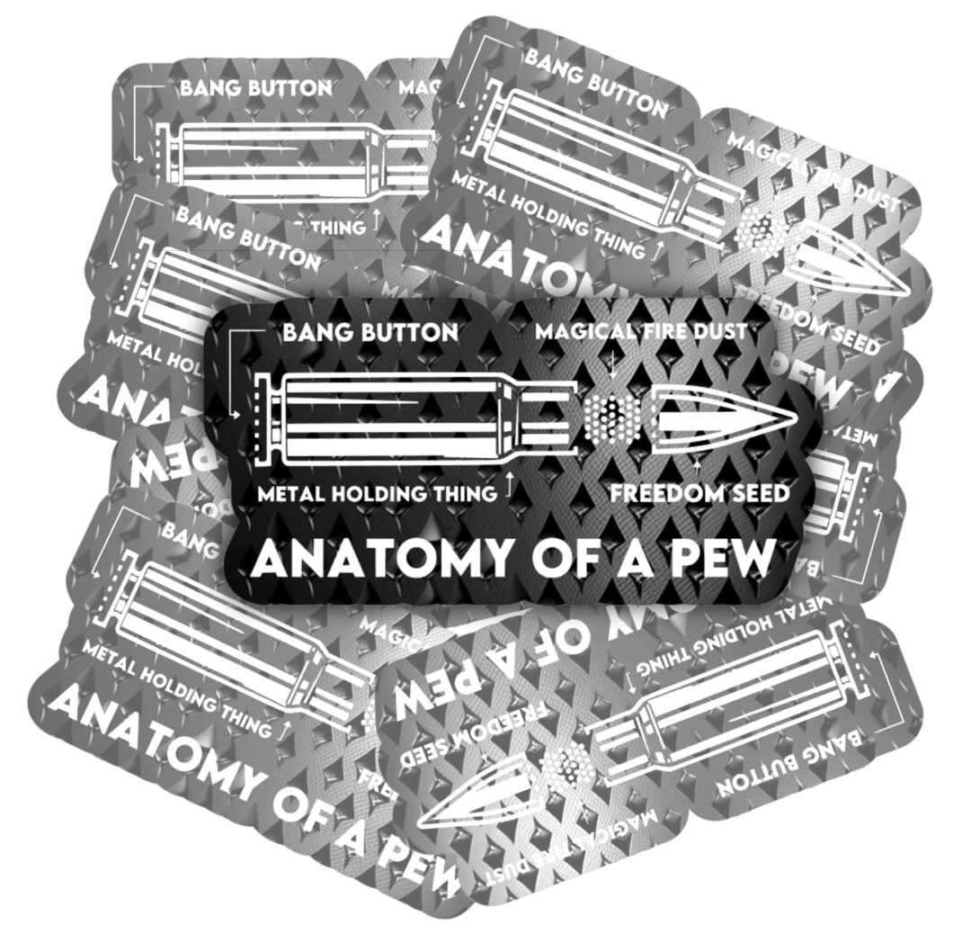 Anatomy of a Pew | Vinyl Sticker | Pew Diagram Sticker | Water Bottle ...