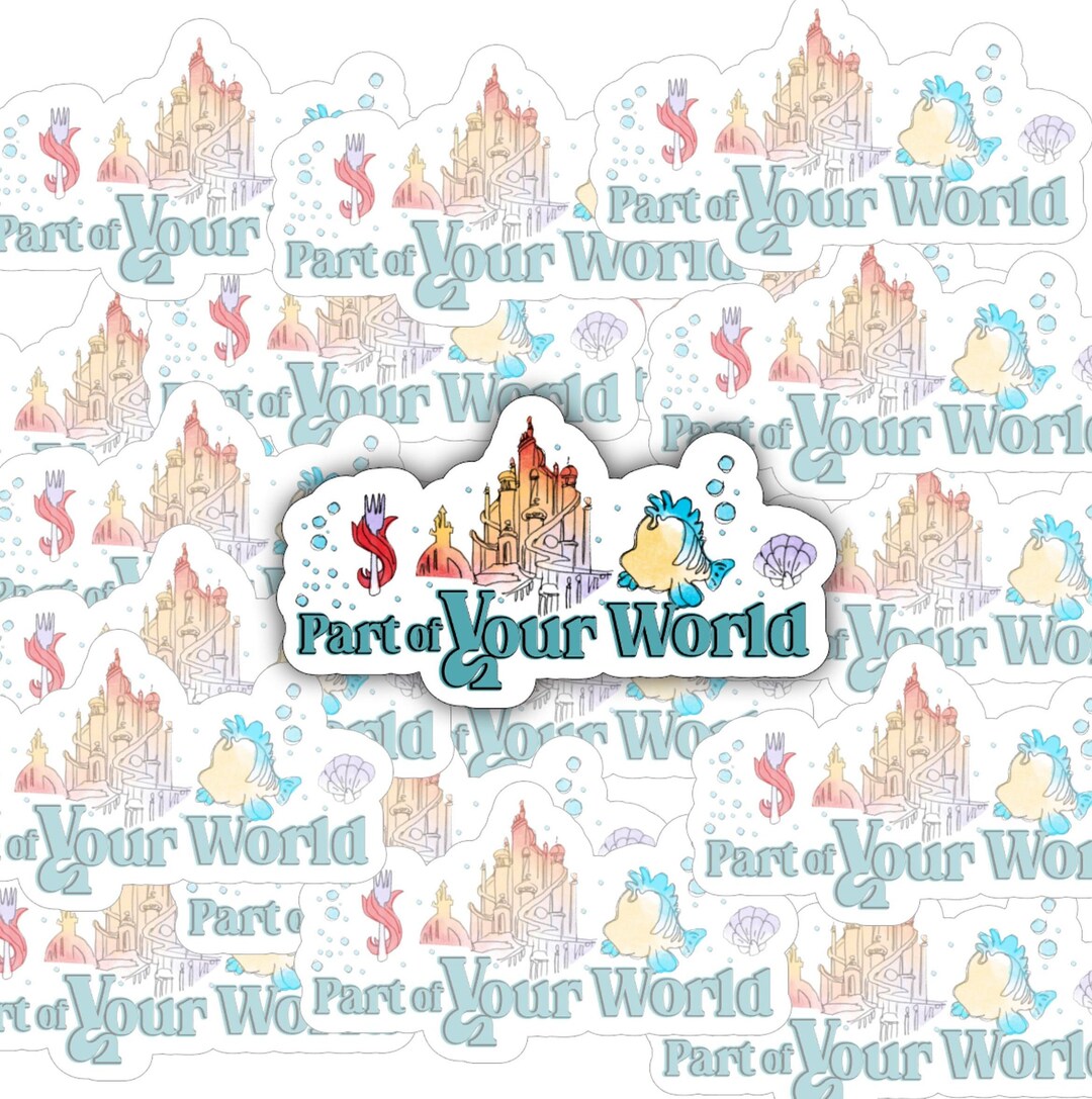 Part of Your World | Glossy Vinyl Sticker | Mermaid | Water Bottle ...