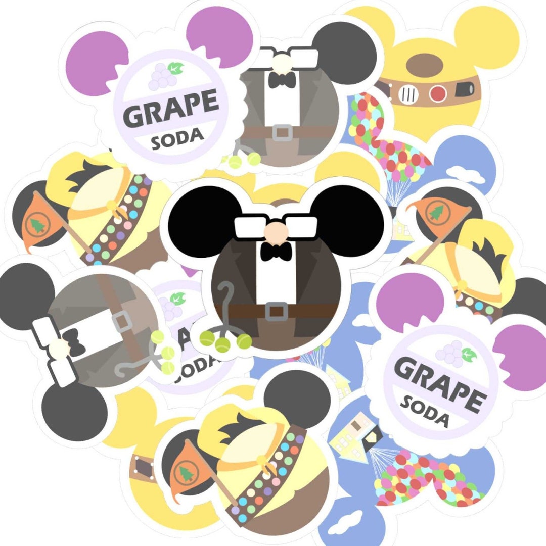 Up Disney Ears | Vinyl Sticker Pack | Grape Soda | Water Bottle, Laptop ...