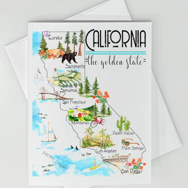 California Map - Etsy