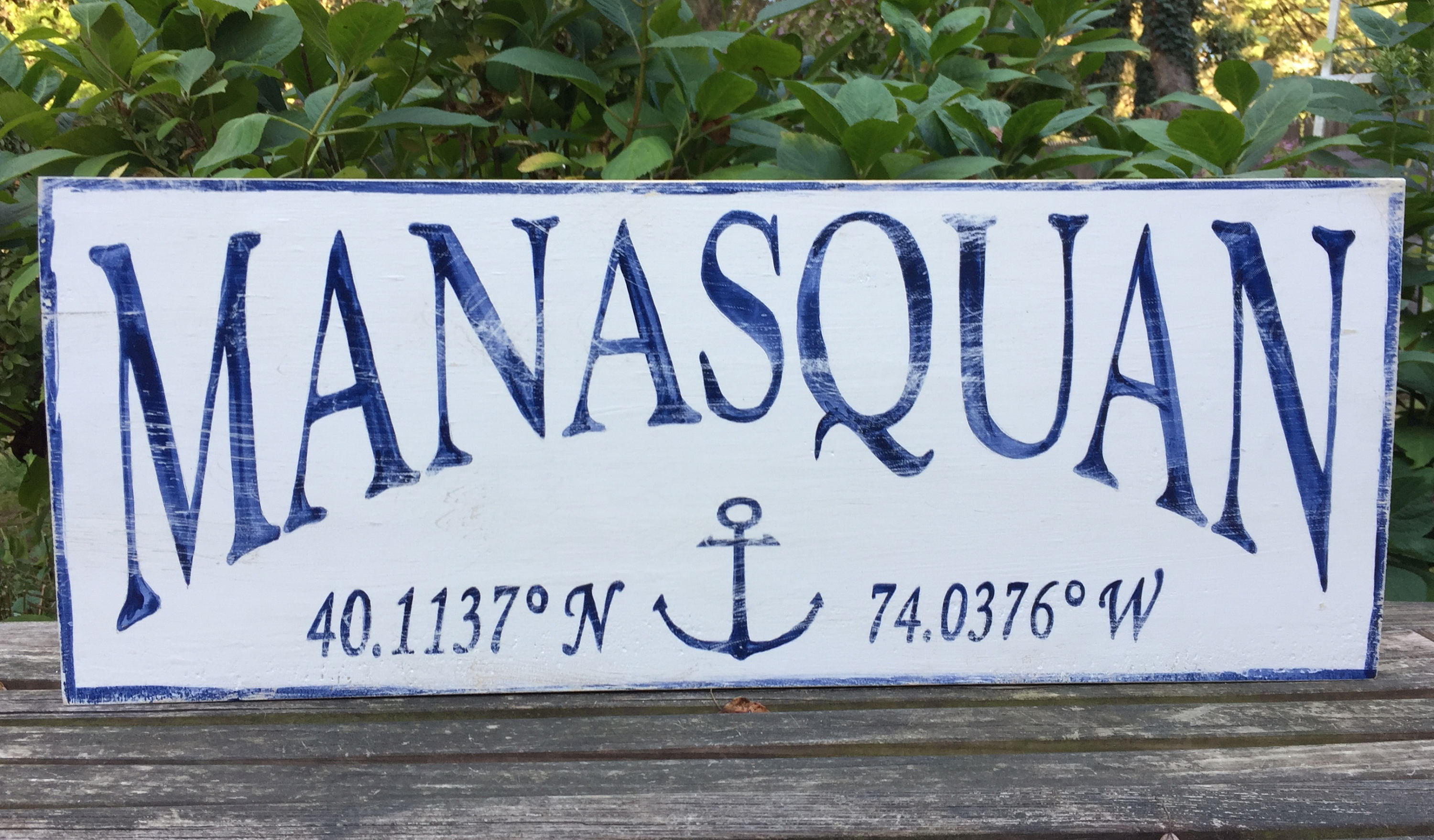Manasquan Beach, NJ Handpainted Wood Sign, 11x24 - Etsy