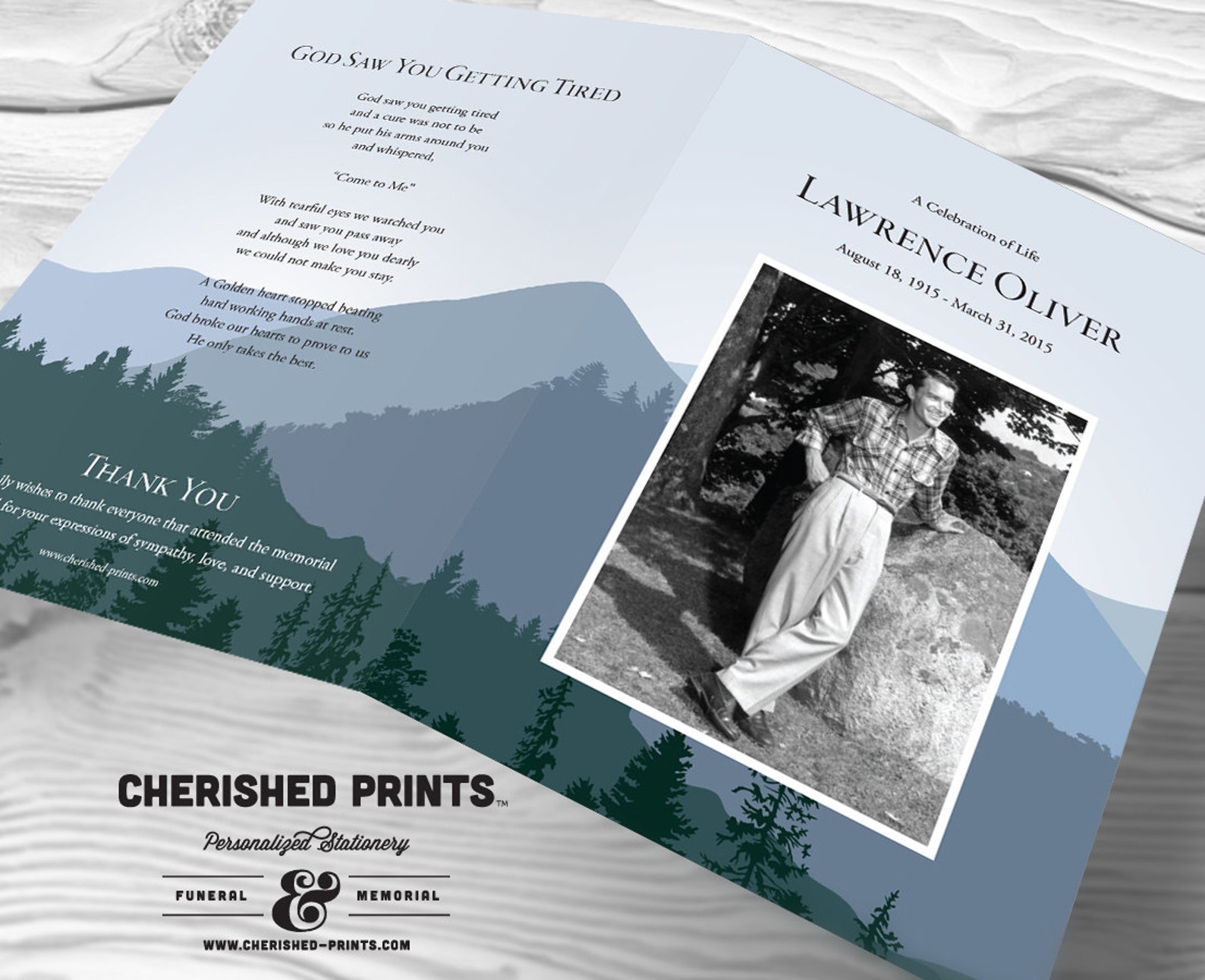 Purple Mountains Majesty Funeral Program Funeral Folder - Etsy