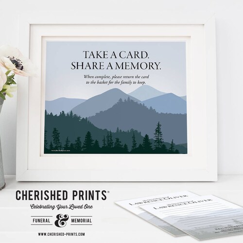 10 X 8 Lilacs Memory Card Sign Attendance Card - Etsy