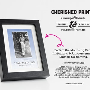 Watercolor Ombre Mourning Card, Invitation, Memorial Service ...